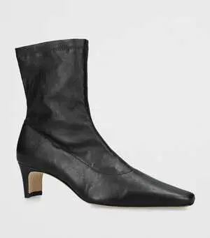 Staud Leather Wally Sock Ankle Boots 55