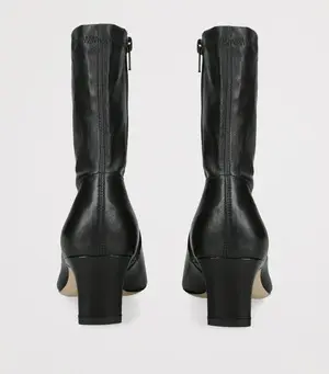 Staud Leather Wally Sock Ankle Boots 55