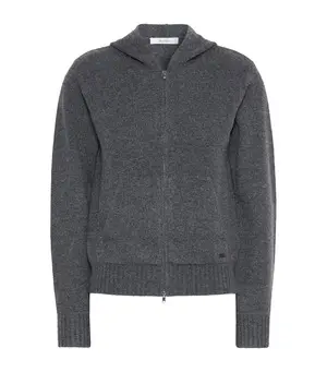 Max Mara Cashmere Hooded Zip-up Cardigan