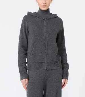 Max Mara Cashmere Hooded Zip-up Cardigan