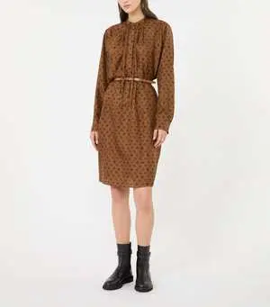 Max Mara Silk Logo-print Shirt Dress