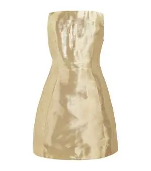 Cult Gaia Satin Strapless Wren Mini Dress