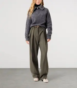 Maje Yak-blend Quarter-zip Sweater