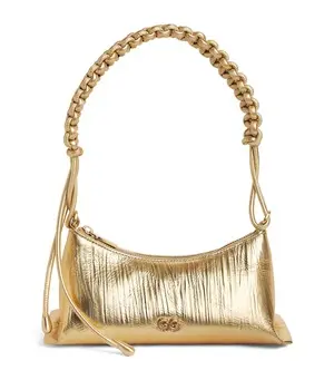 Cult Gaia Metallic Leather Osa Shoulder Bag