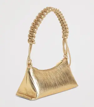 Cult Gaia Metallic Leather Osa Shoulder Bag