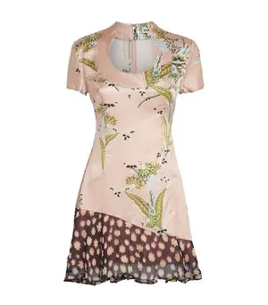Staud Silk-blend Printed Rae Mini Dress