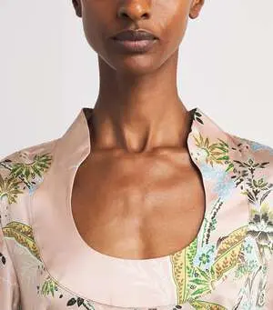 Staud Silk-blend Printed Rae Mini Dress