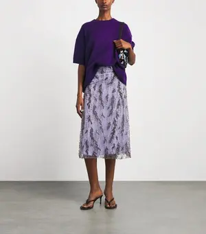 Staud Cashmere Short-sleeve Sorrento Sweater