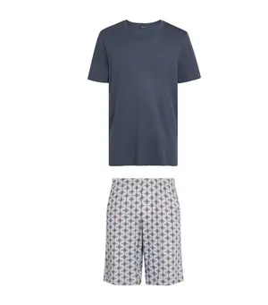 Hanro Cotton Day & Night Pyjama Set - Blue