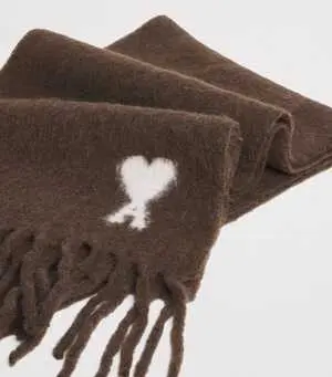 AMI Paris Alpaca-blend De Coeur Scarf
