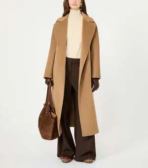 Max Mara Wool-blend Belted Coat - Beige