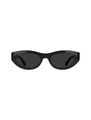 Calvin Klein Oval Sunglasses - Transparent Dark Grey