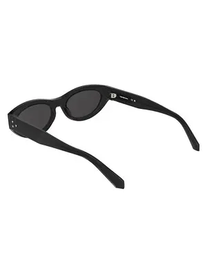 Calvin Klein Oval Sunglasses - Transparent Dark Grey