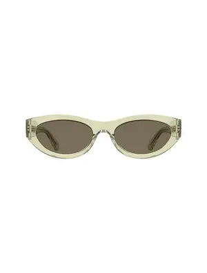 Calvin Klein Oval Sunglasses - Transparent Sand