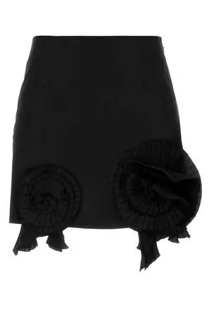 Blumarine Taffeta Mini Skirt - Black