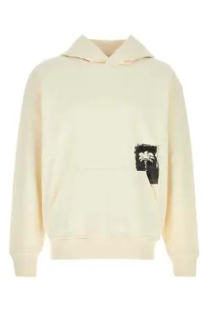 Palm Angels Cream Cotton Sweatshirt - Yellow