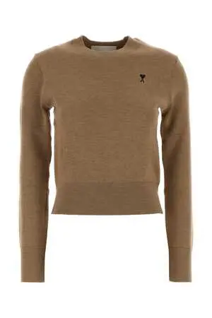 AMI Paris Camel Wool Sweater