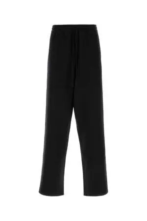 Fendi Black Stretch Cashmere Blend Joggers - Multicolor