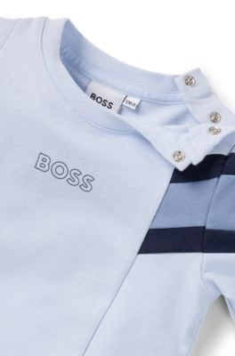 BOSS Baby Tracksuit In Stretch Cotton With Logo Prints
