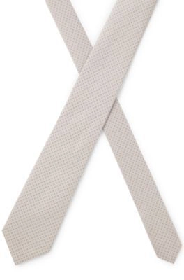 BOSS Italian-made Silk Tie With Jacquard Pattern