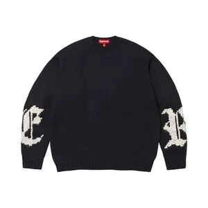 Supreme Cross Stitch Logo Sweater - Black