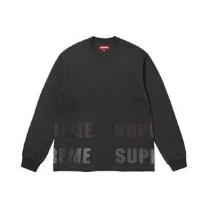 Supreme Reflective Long-sleeve Top - Black