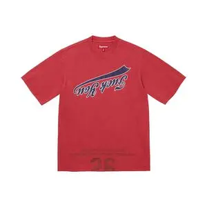Supreme Cracked Flipped Short-sleeve Top - Red