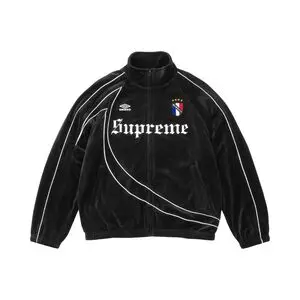 Supreme X Umbro Velour Track Jacket - Black