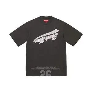 Supreme Cracked Flipped Short-sleeve Top - Black