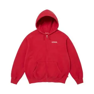Supreme Blessed Appliqué Zip Up Hooded Sweatshirt