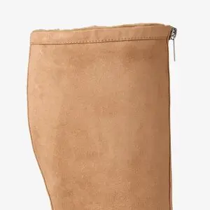 JIMMY CHOO Jozi Knee Boot 85 Toffee And Teddy Velvet Suede Knee High Boots With Shearling Lining