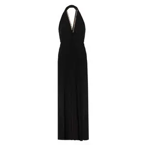 N'ONAT Sophia Gold Chain Maxi Dress - Black