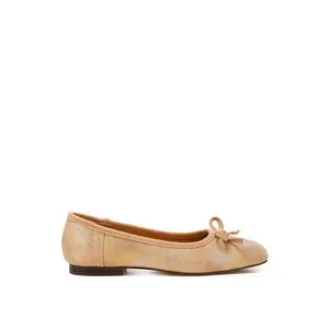 RAG & CO Neutrals Rubyrose Genuine Suede Bow Ballerinas By - Black