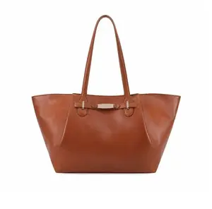 Paul Costelloe Judith Leather Tote Bag - Brown