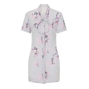 SOPHIE CAMERON DAVIES Silk Bow Dress Rose Print