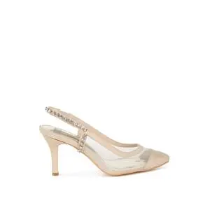 RAG & CO Neutrals Yaga Stiletto Heel Slingback Sandals In By - Beige