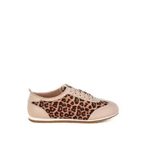 RAG & CO Neutrals Narati Leopard Print Real Leather Sneakers By