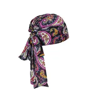 SIBI HATS Neli Paisley Print Cotton Bandana - Black