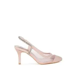 RAG & CO Yaga Stiletto Heel Slingback Sandals In By - Pink