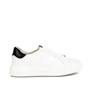 RAG & CO Schick Lace Up Leather Sneakers In By - Black