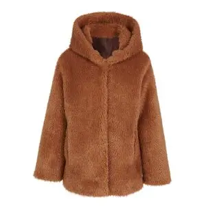 N'ONAT Elena Hooded Vegan Teddy Short Coat