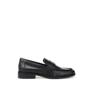 RAG & CO Plavia Genuine Leather Loafers In By - Black