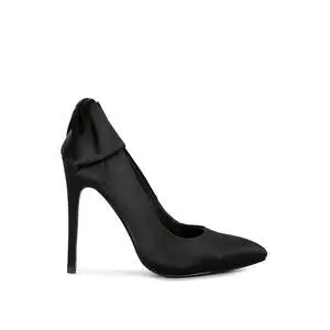 RAG & CO Hornet Satin Stiletto Pump Sandals In By - Black