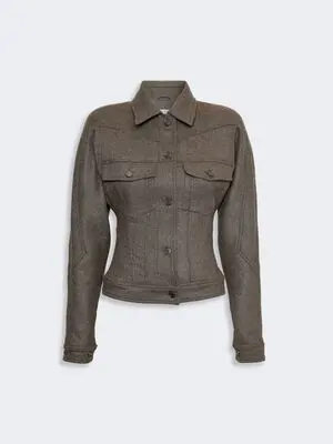 Max Mara Felted Wool Trucker Jacket