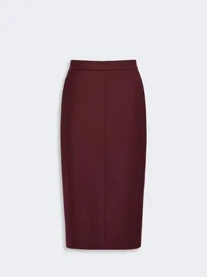 Max Mara Wool Flannel Midi Skirt