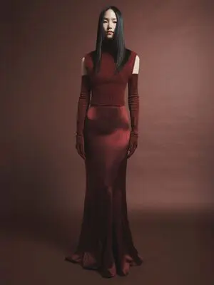 Max Mara Long Silk Satin Skirt - Rust