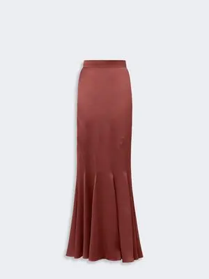 Max Mara Long Silk Satin Skirt
