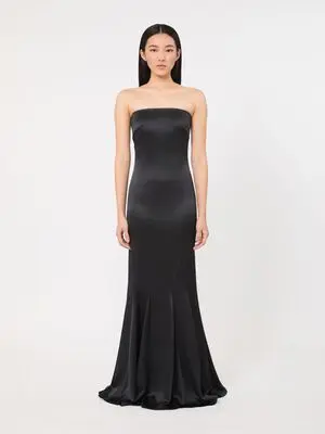 Max Mara Silk Satin Bustier Dress