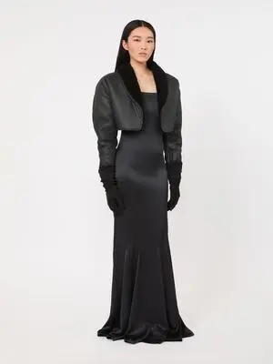 Max Mara Silk Satin Bustier Dress