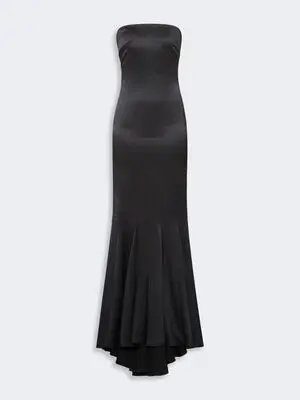 Max Mara Silk Satin Bustier Dress